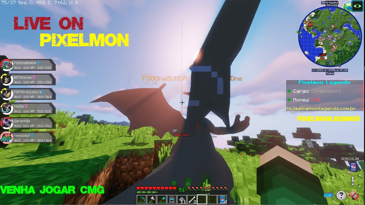 MINECRAFT🔴MOD PIXELMON🔴pixelmonlegends - YouTube
