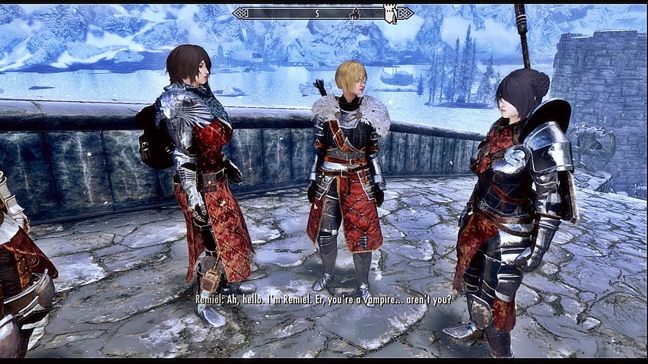 Serana and Remiel first meet interaction - YouTube