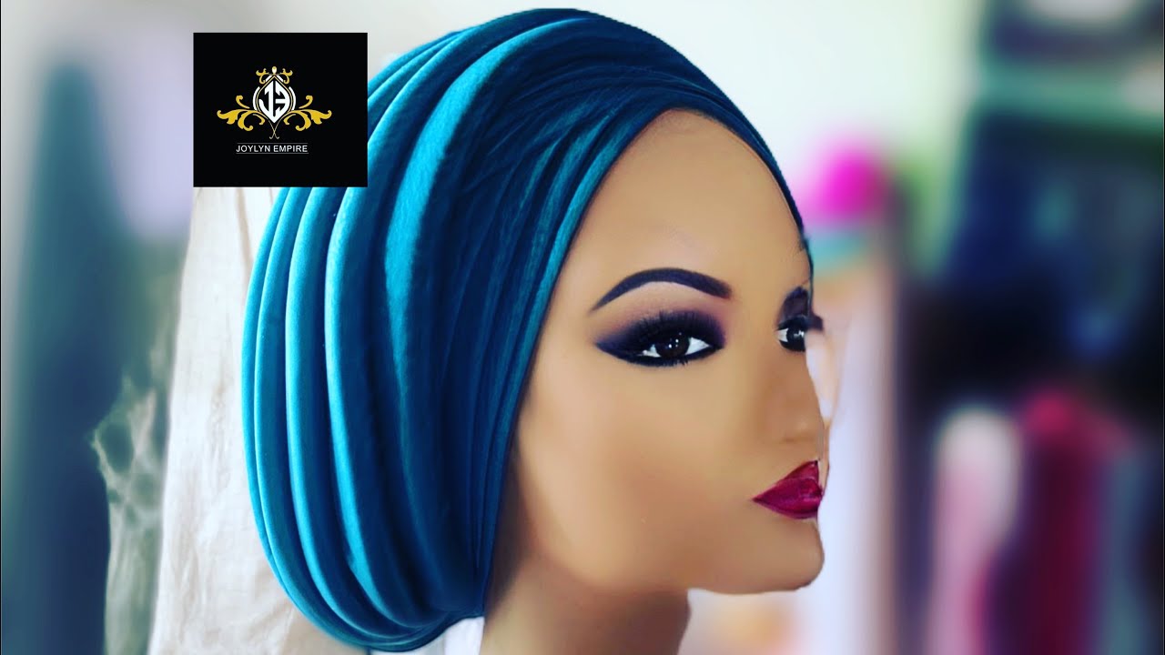Trending V-shape turban with five pleat tutorial - YouTube