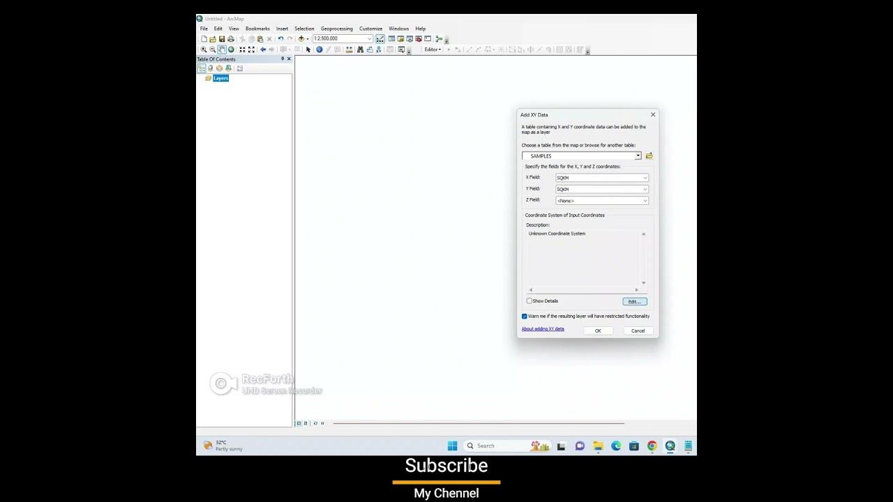How to add XY Data in Arcgis 10 8 #qgis3 #gis #googleearth #map #create #mapping #arcmap - YouTube
