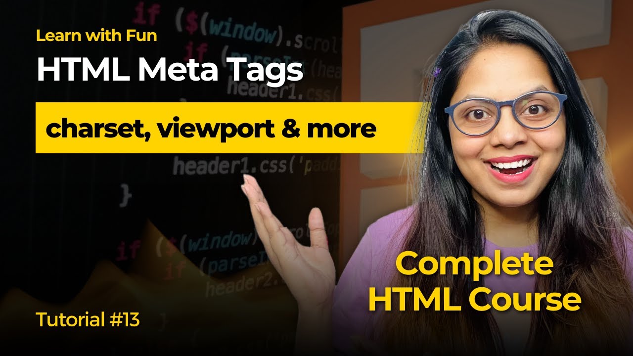 Meta Tags in HTML 🔥| HTML Tutorial for Beginners #13 - YouTube