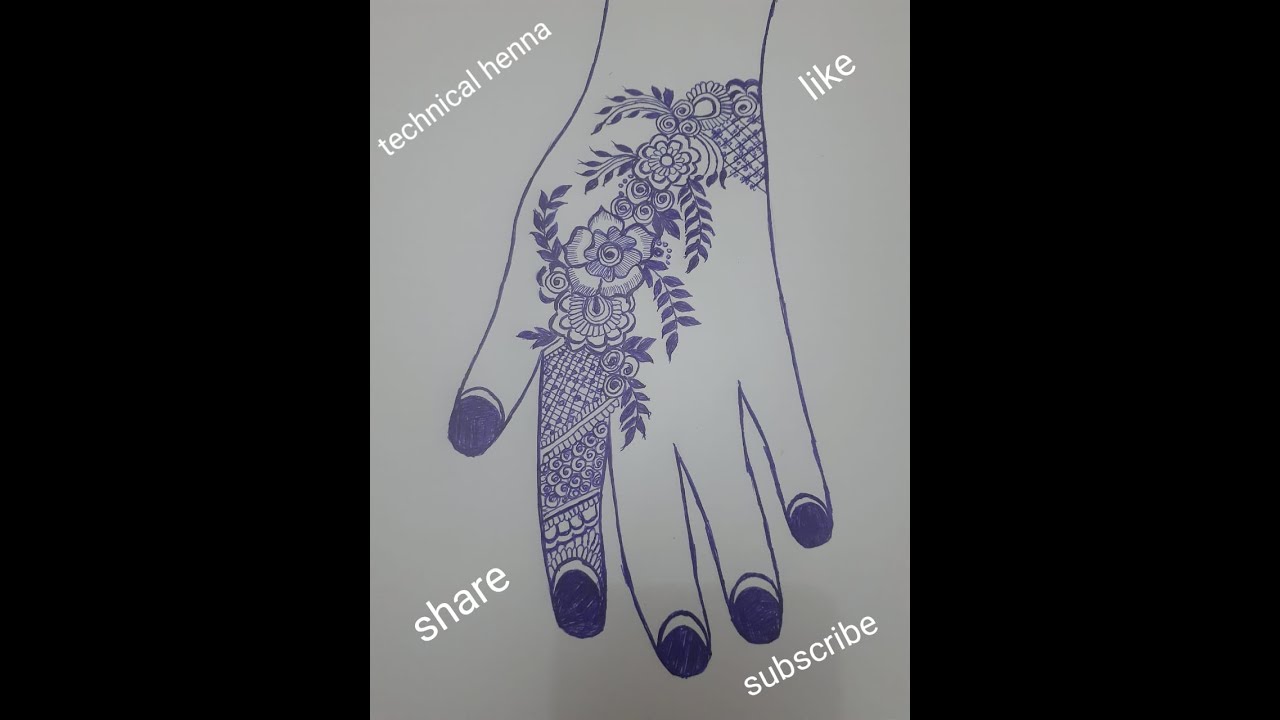 amazing mehdi design,easy and simple mehdi design for beginners, - YouTube