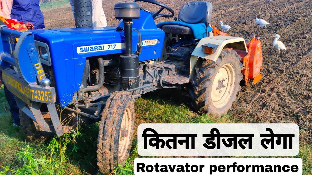 Swaraj 717 New model with sonalika rotavator performance - YouTube