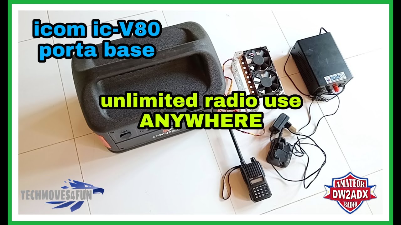 icom ic-v80 | Porta Base | Unlimited Radio Use | Conpex Power Station # ...