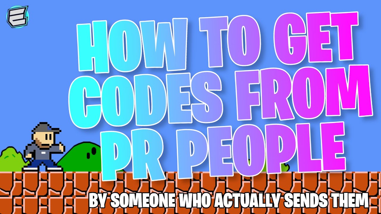 HOW TO GET GAME CODES FROM PR PEOPLE | Creator Advice | From an actual ...