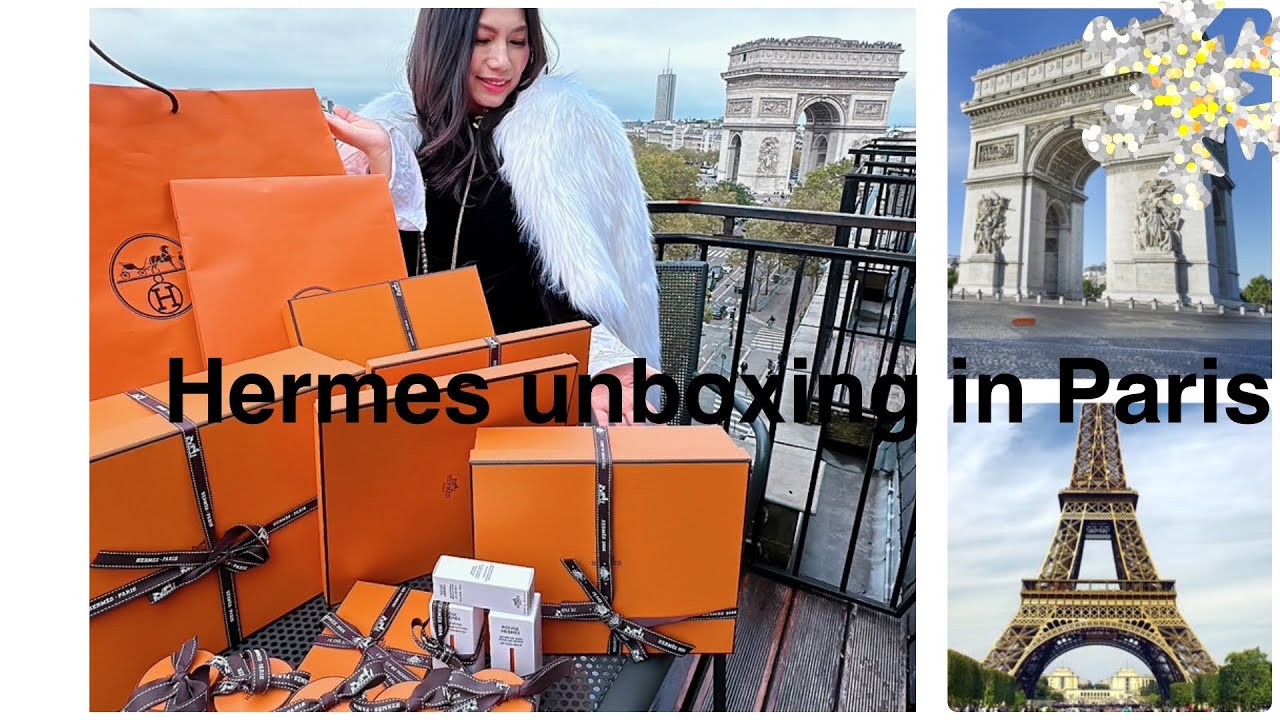 🇫🇷Hermes unboxing in Paris with Arc De Triomphe view. FashionVlog #45 ...