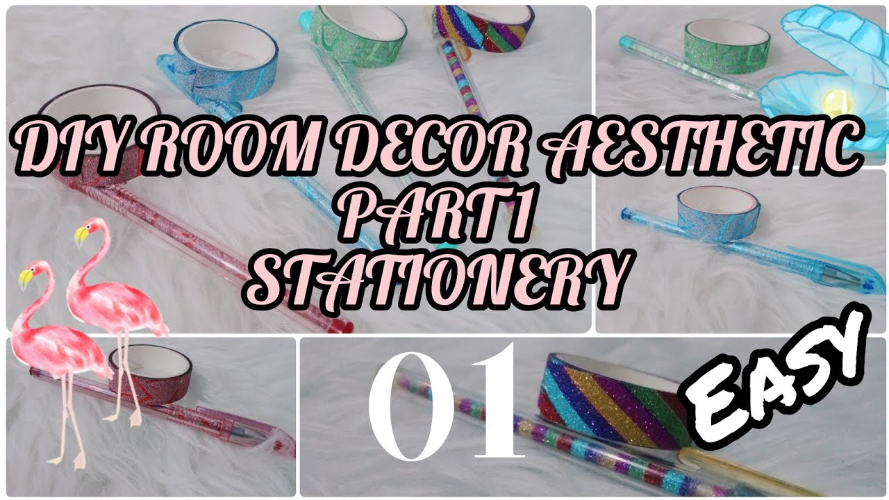 DIY ROOM DECOR AESTHETIC PART 1 | STATIONERY - YouTube