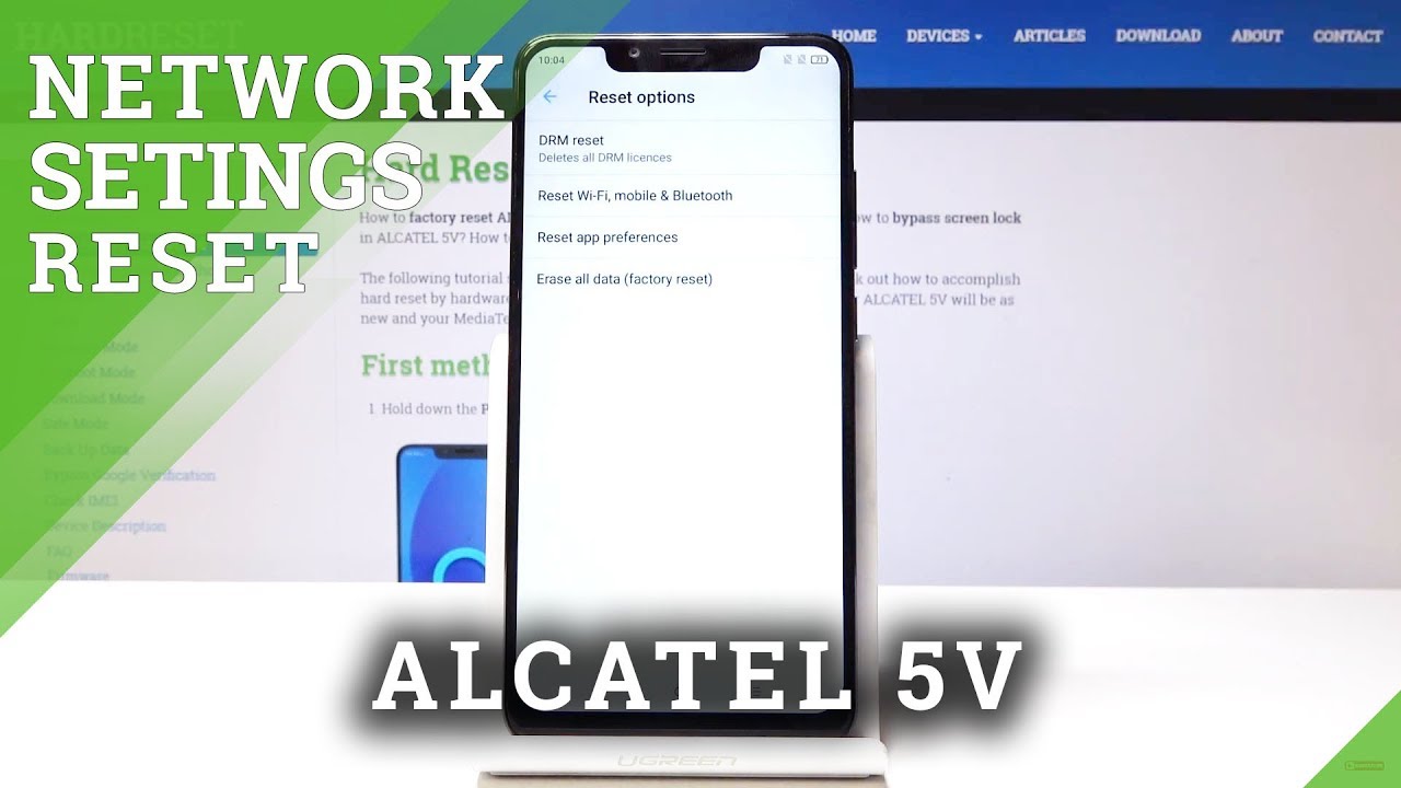 Alcatel 5V Reset Network Settings / Fix Network Configuration - YouTube