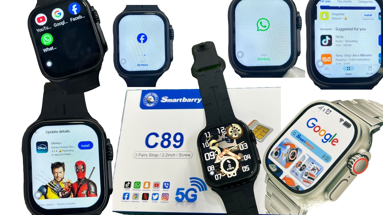 Smartberry c89 5g smartwatch | c89 5g SIM card support smartwatch ...