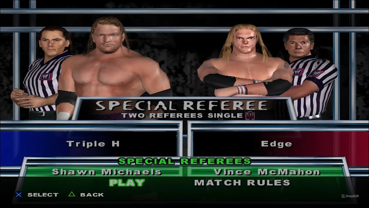 Triple H vs Edge Special Guest Referee HCTP - YouTube