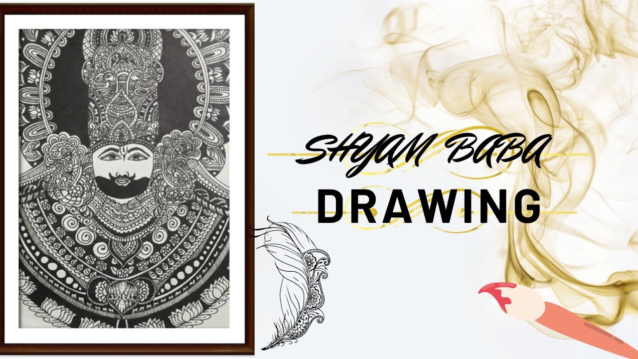 khatu shyam ji drawing | Step By Step | Khatu Shyam Easy Drawing ...
