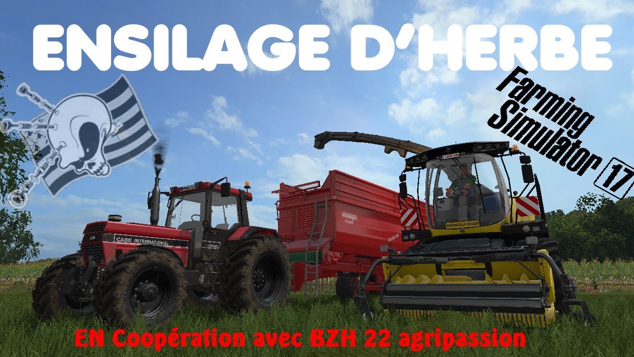 Ensilage d'herbe | FS17 | En coop avec bzh 22 agri passion ! - YouTube
