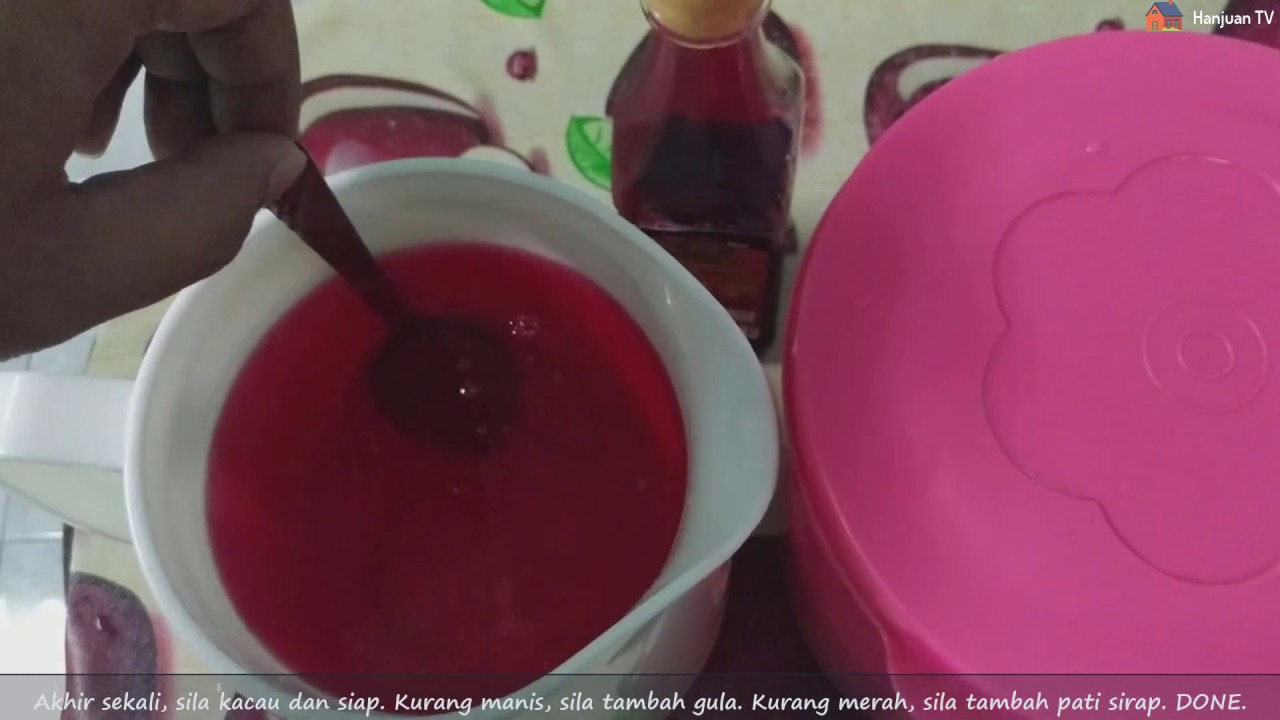 Cara Buat Air Sirap Sejuk Dalam Jug - YouTube
