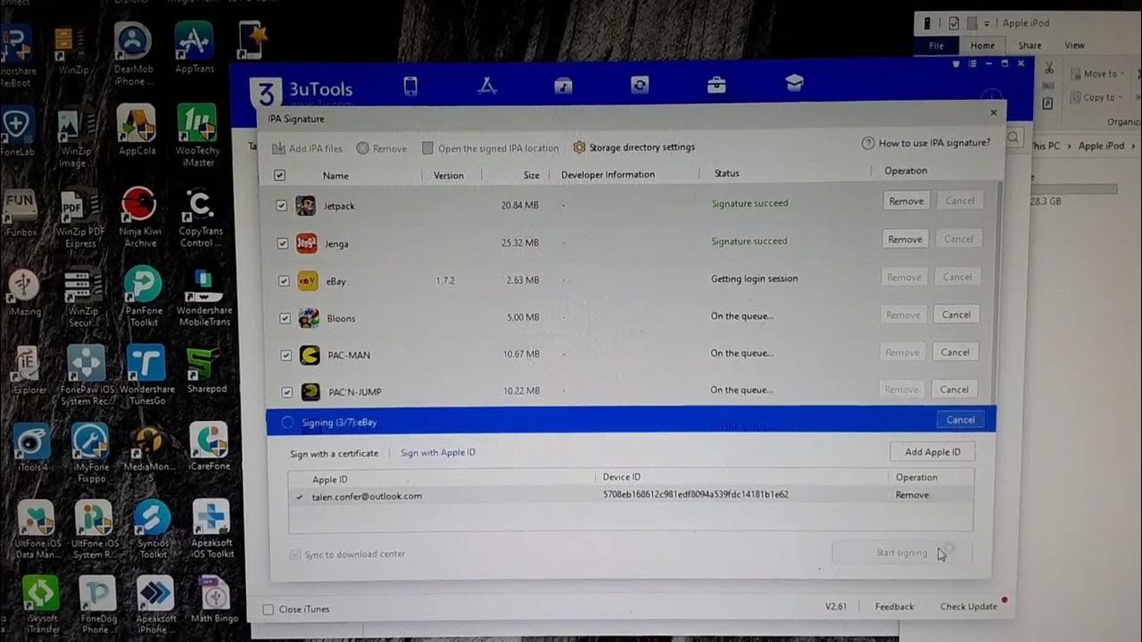 How To Sign and Install Ipa files on ipod touch or iphone* Method 1: 3uTools - YouTube