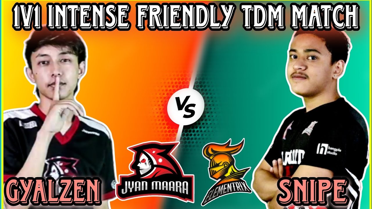 JMEx GYALZEN vs JMEx SnipeYT | 1v1 Friendly TDM Match | Clash with kvn ...