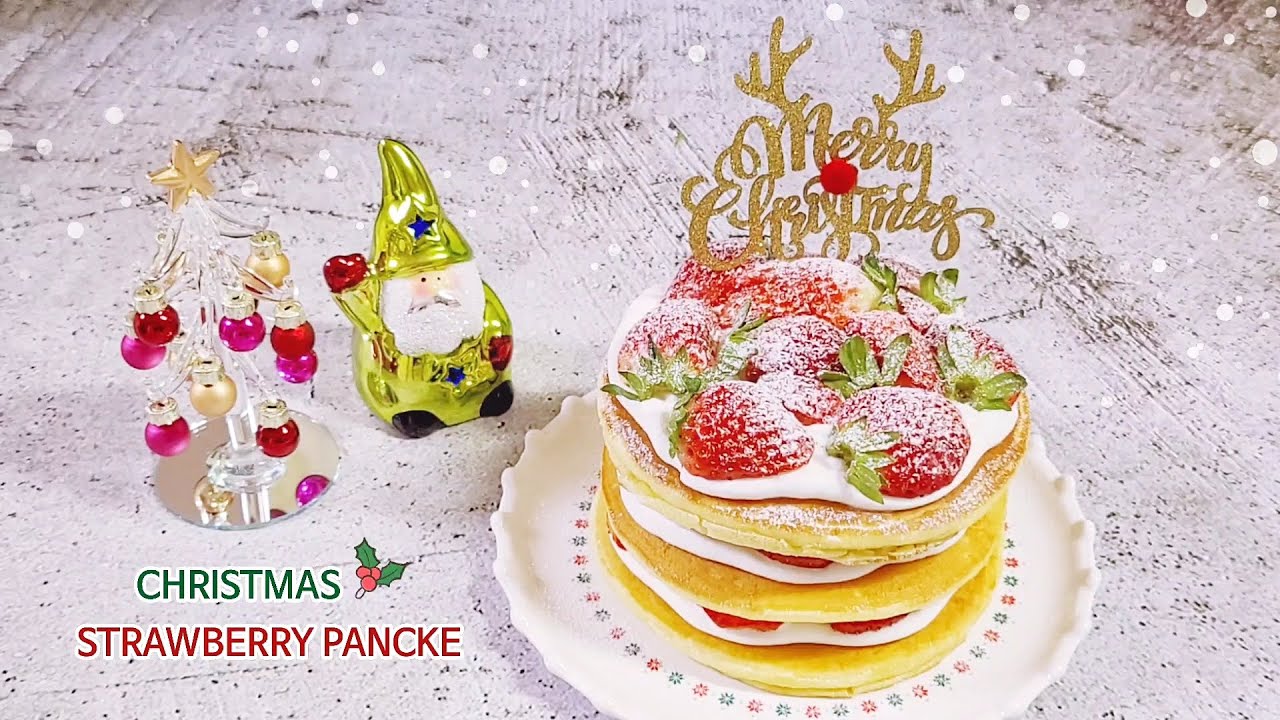 (노오븐) 핫케익 믹스로 🍓 딸기 생크림 팬케이크 만들기 Strawberry pancakes | 앨리스쿡 Alice Cook ...