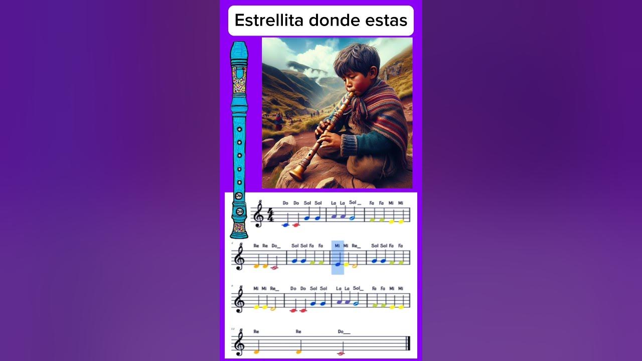 ESTRELLITA flauta dulce PARTITURA - YouTube