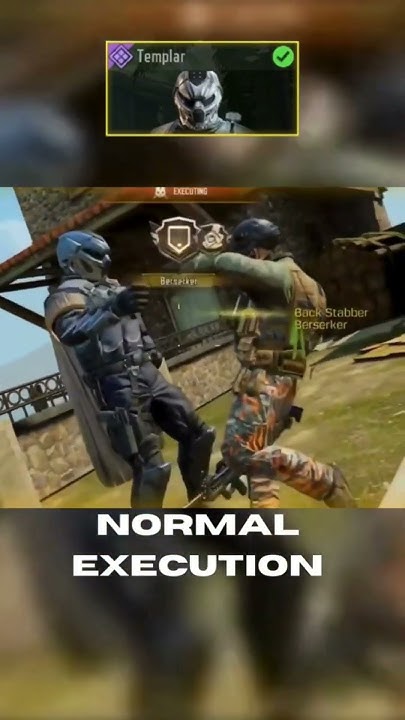 Normal Execution vs Mythic Templar Execution #execution #videogame #cod #codmtrolling # ...