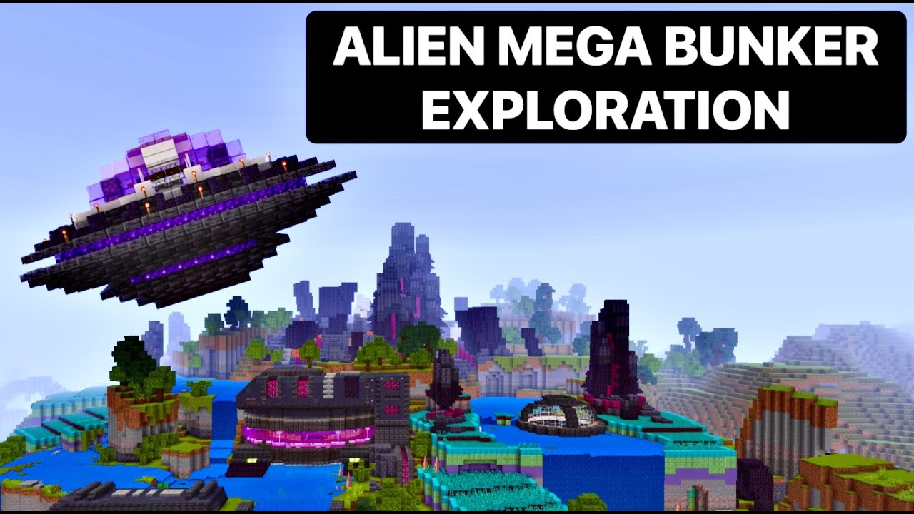 Minecraft - Alien Mega Bunker Exploration - YouTube