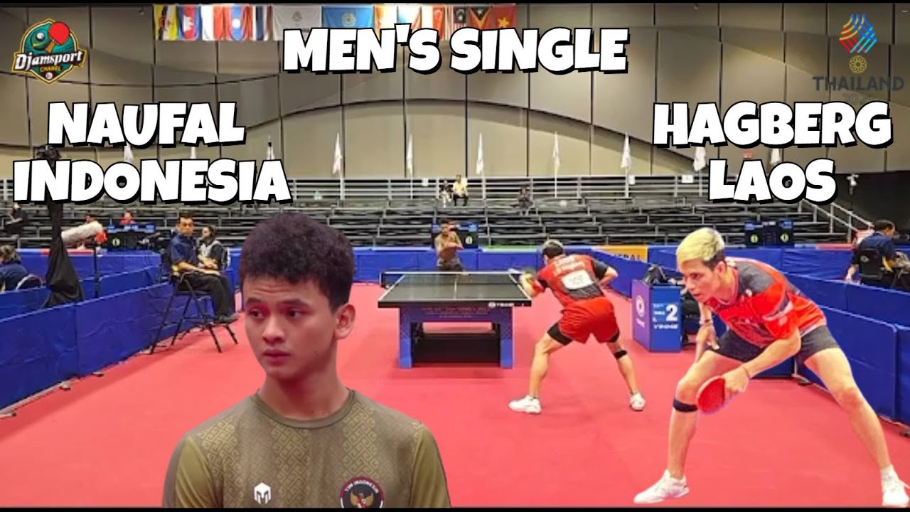 MEN'S SINGLE Naufal INDONESIA VS LAOS Johan Hagberg - YouTube