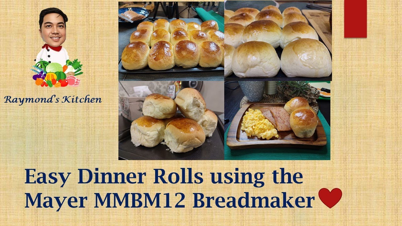 Easy Dinner Rolls using the Mayer MMBM12 Bread Maker - YouTube