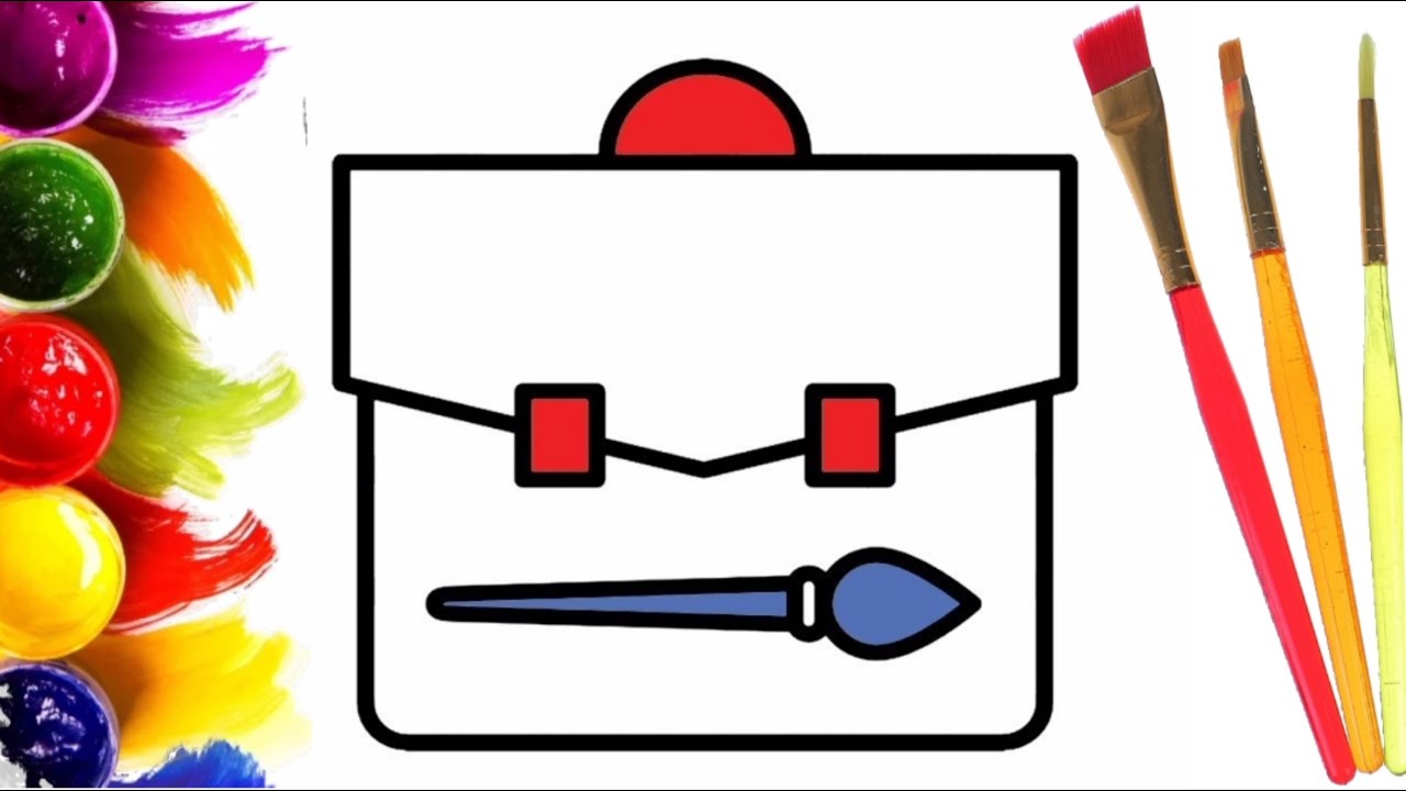 HOW TO DRAW A CUTE BRIEFCASE, DRAW CUTE THINGS 👜 - YouTube