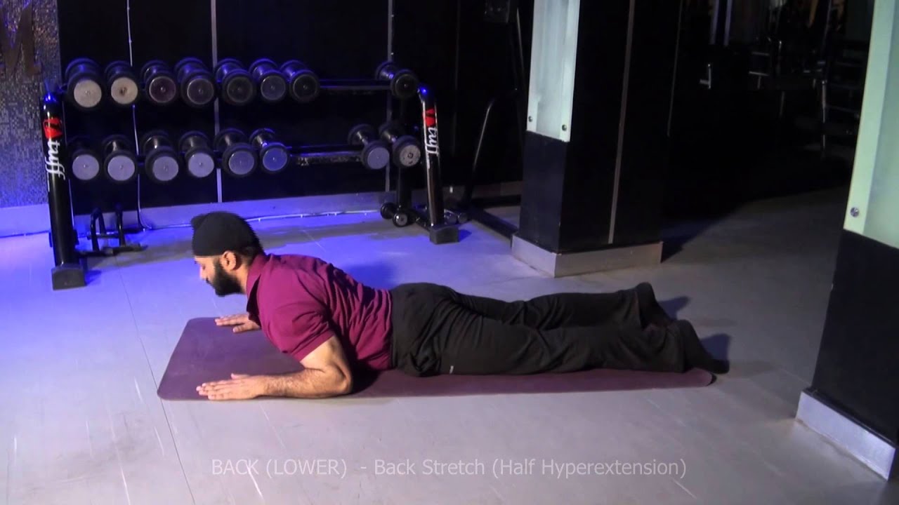BACK (LOWER) - Back Stretch (Half Hyperextension) - YouTube