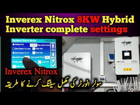 Inverex Nitrox 8KW Hybrid Inverter complete settings | nitrox 8kw smart ...