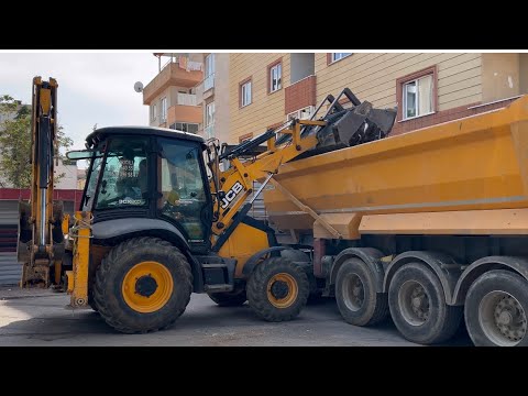 JCB KEPÇE İLE MOLOZ YÜKLEME