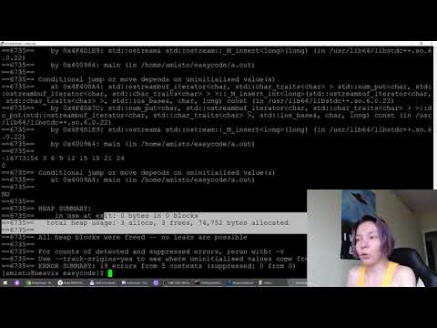 valgrind | Выход за пределы массива C++ | Conditional jump or move depends on uninitialised ...