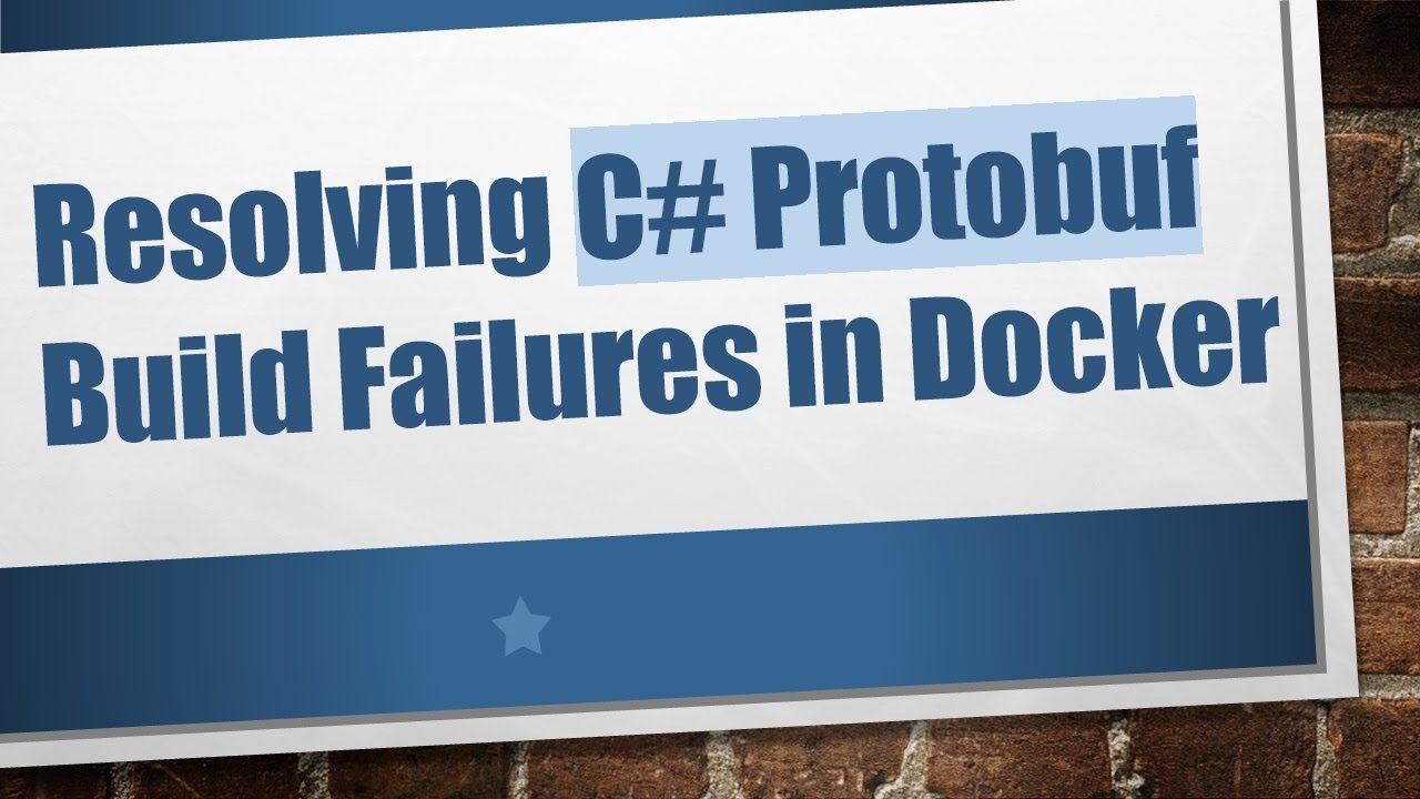 Resolving C# Protobuf Build Failures in Docker - YouTube
