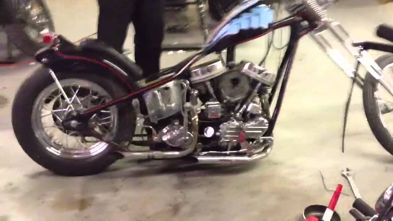 1963 warlock chopper, panhead, real deal - YouTube