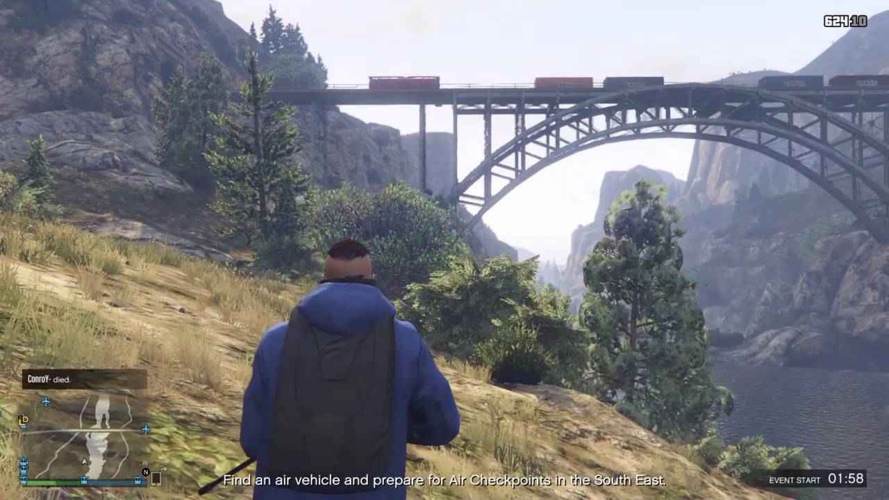 GTA5 Jumping off train into river - YouTube