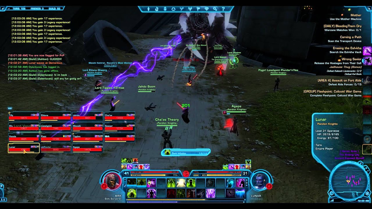 SWTOR - The Ancient One World Boss defeated - Pandion Knights - YouTube