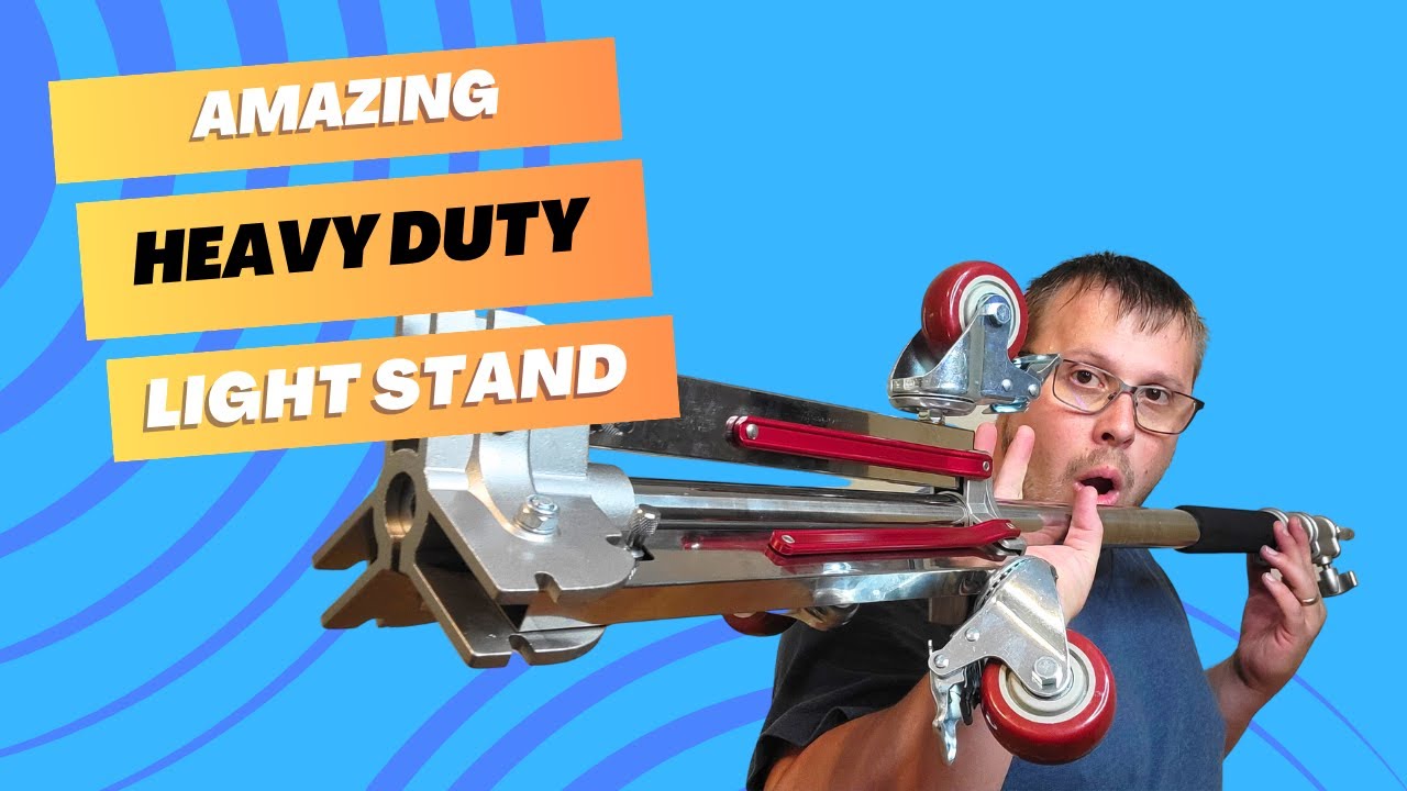 An Affordable Heavy Duty Light Stand on Wheels - YouTube
