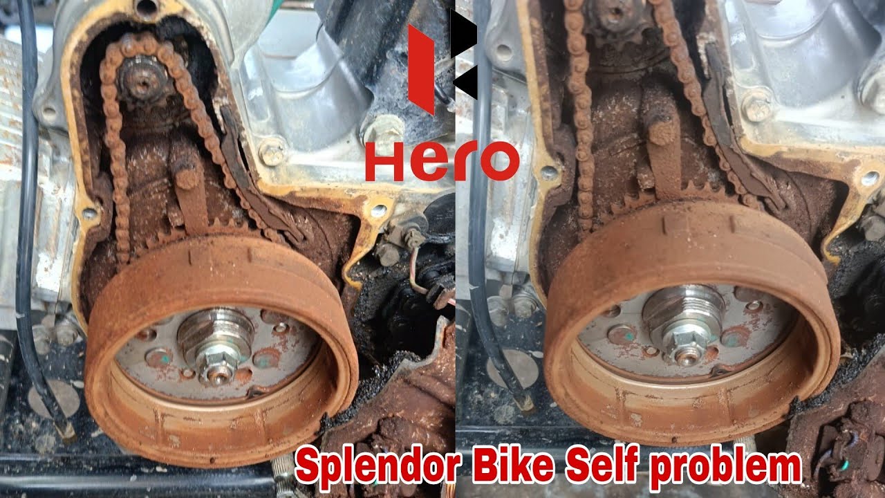 Splendor bike self problem | Splendor bike self motor chain problem # ...