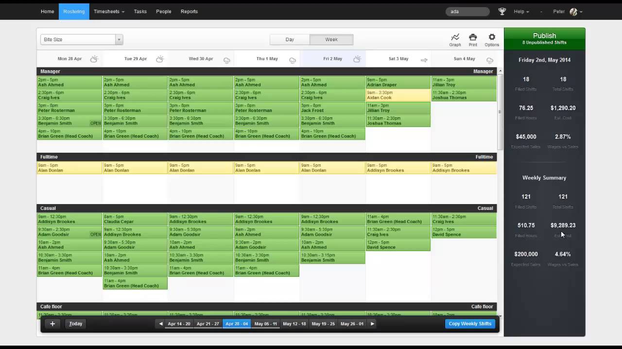 Deputy Pro rostering demonstration - YouTube