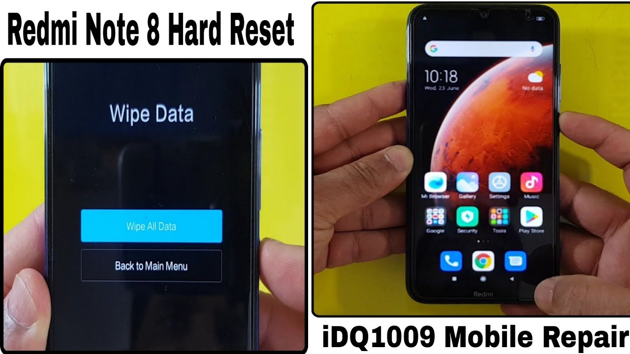 Redmi Note 8 Hard Reset Complete guide idq1009.official - YouTube