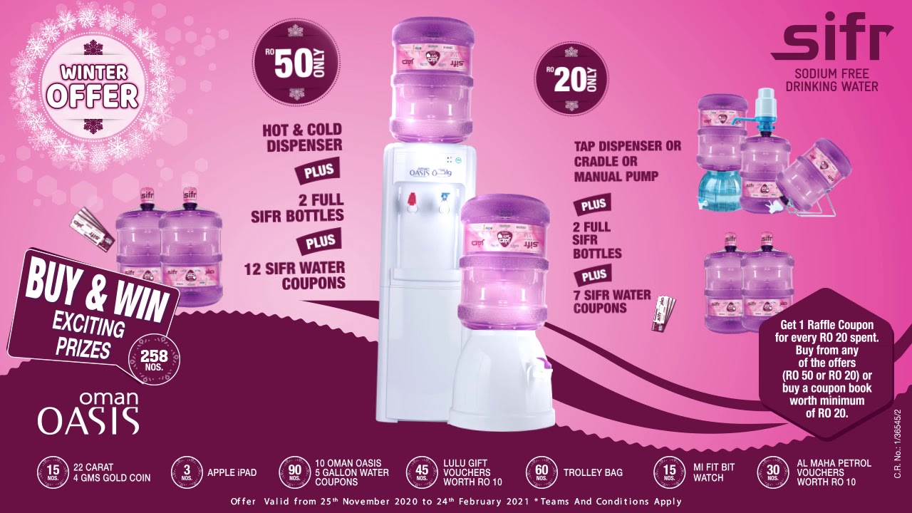 SIFR Sodium Free Drinking Water | Special Offer | SIFR Buy and Win ...