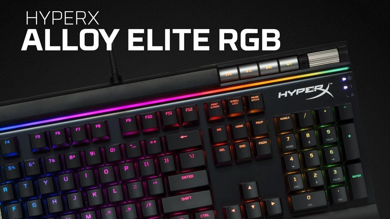 HYPERX ALLOY ELITE RGB TOETSENBORD UNBOXING!! - YouTube