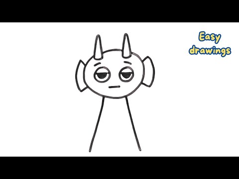 Incredible sprunki drawing | how to draw sky sprunki | very easy ...