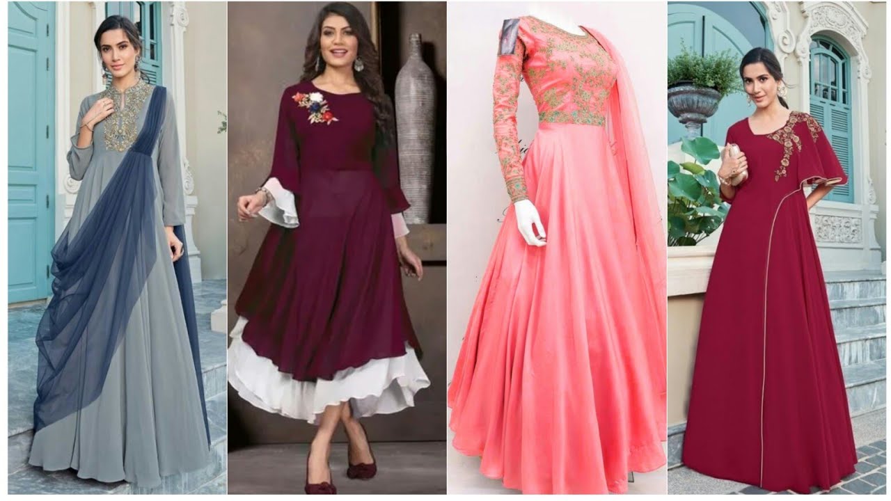 new georgette frock design 2021 - YouTube