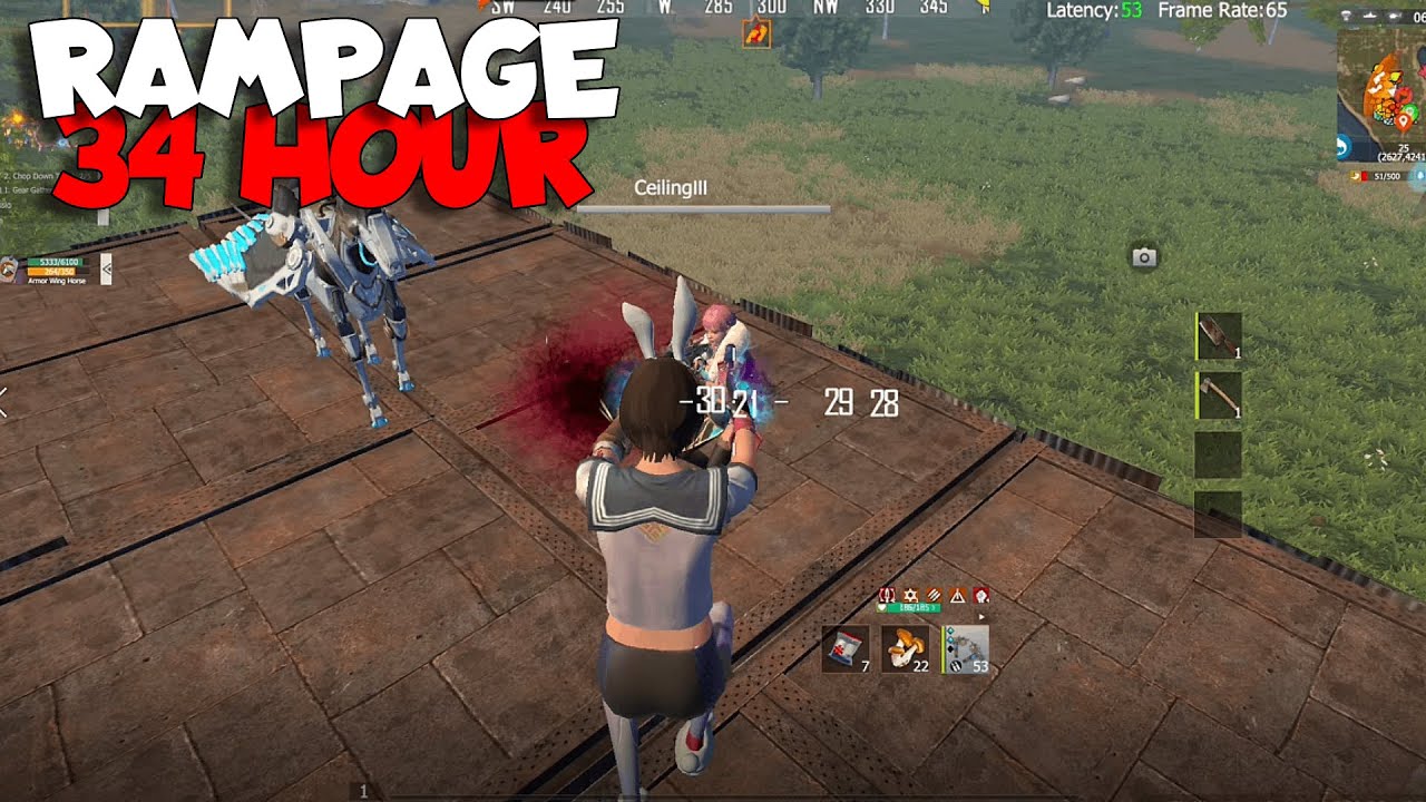 I Play Rampage 34 Hour Raid and Fight BADGE DROP - YouTube