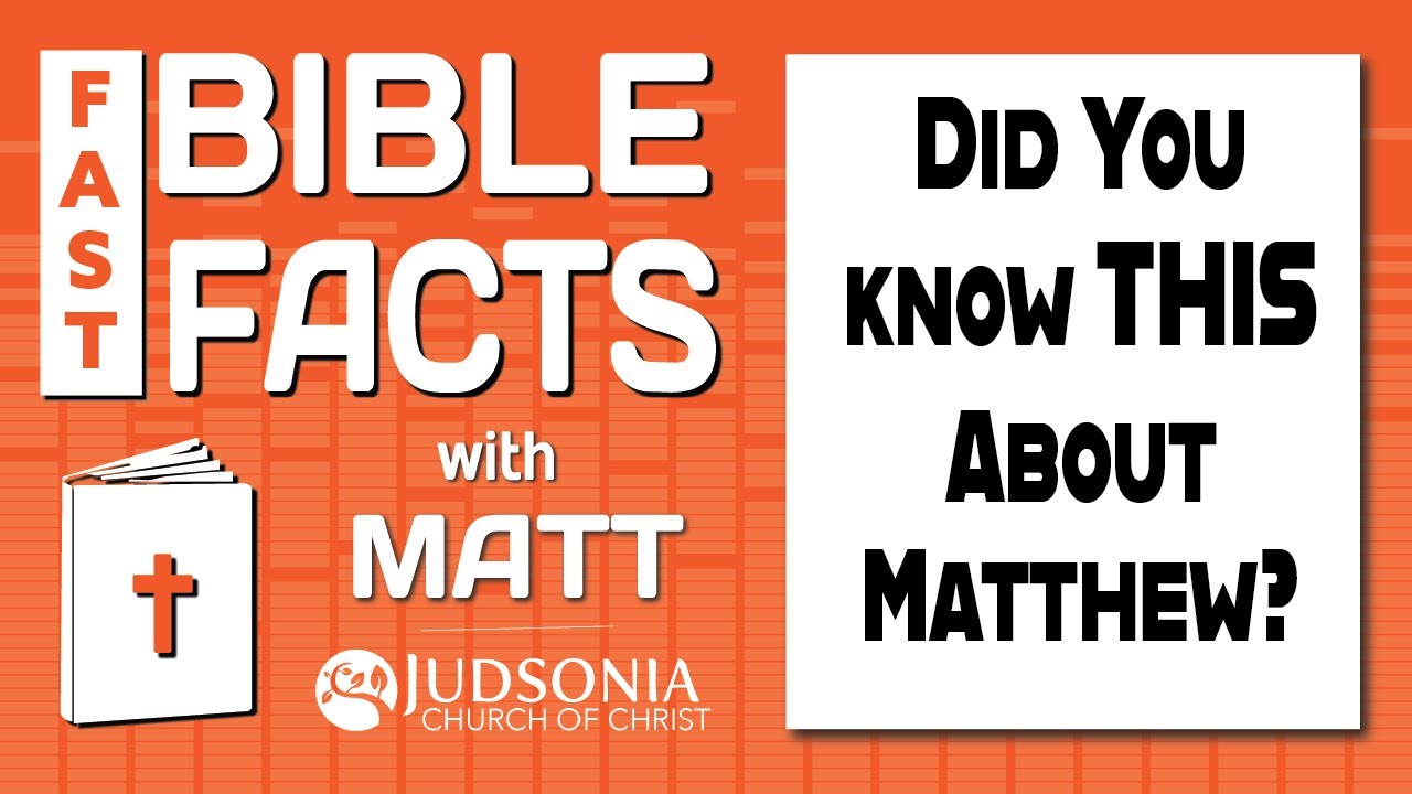 Did You Know THIS About Matthew? | Fast Bible Facts S1E40 - YouTube