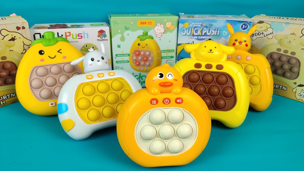 Satisfying yellow pop it cute character fast push POPIT PUSH GAME toys ...