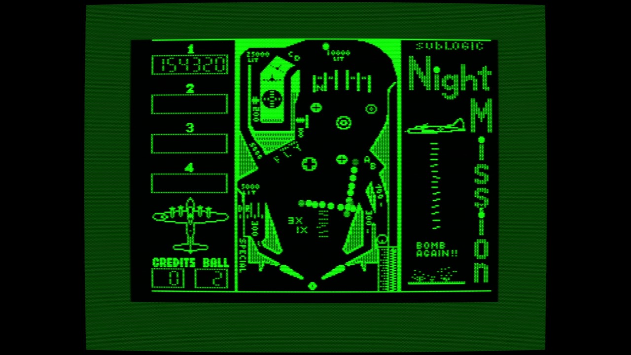 Night Mission Pinball — Sublogic (C64 disk load C64emu 60Hz no ...