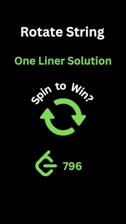 Leetcode 796. One liner | Rotate String #DSA #Maths #Programming - YouTube