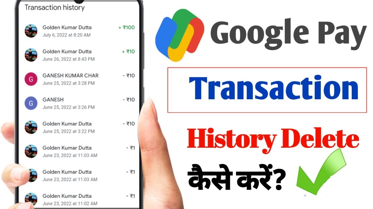 Google pay transaction history | how to delete google pay transaction ...