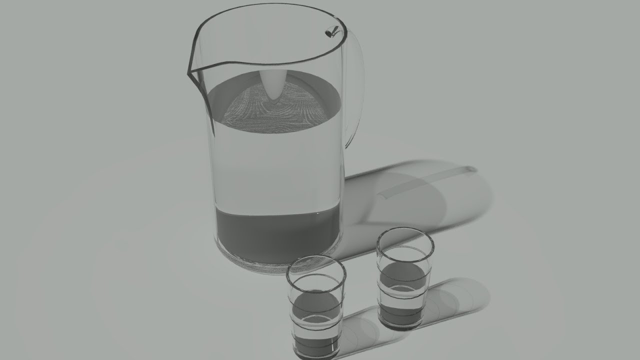 Step By Step - Water Jug, Water Glass in AutoCAD - YouTube