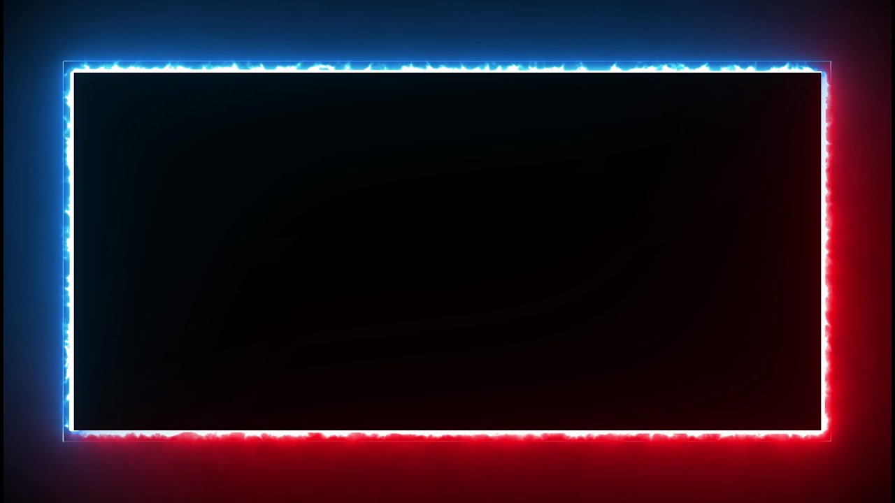 Neon Light Border | Frames Template Video | Glowing Frame Black Screen ...